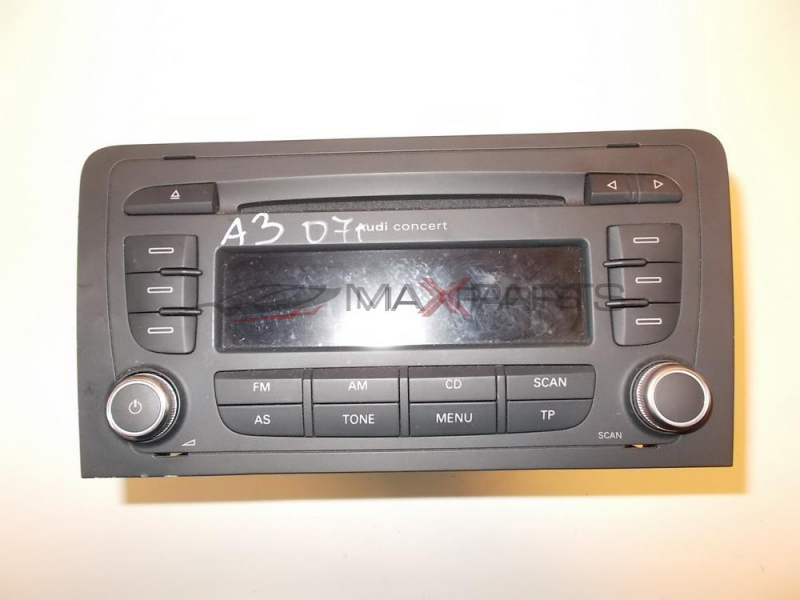 AUDI A3 S LINE CONCERT CD PLAYER 8P0035186P DOUBLE DIN